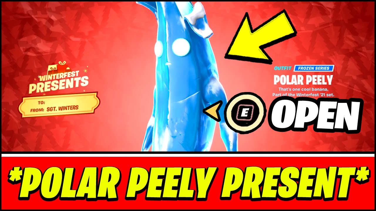 Fortnite Presents - HOW TO OPEN POLAR PEELY (Frozen Peely) - YouTube