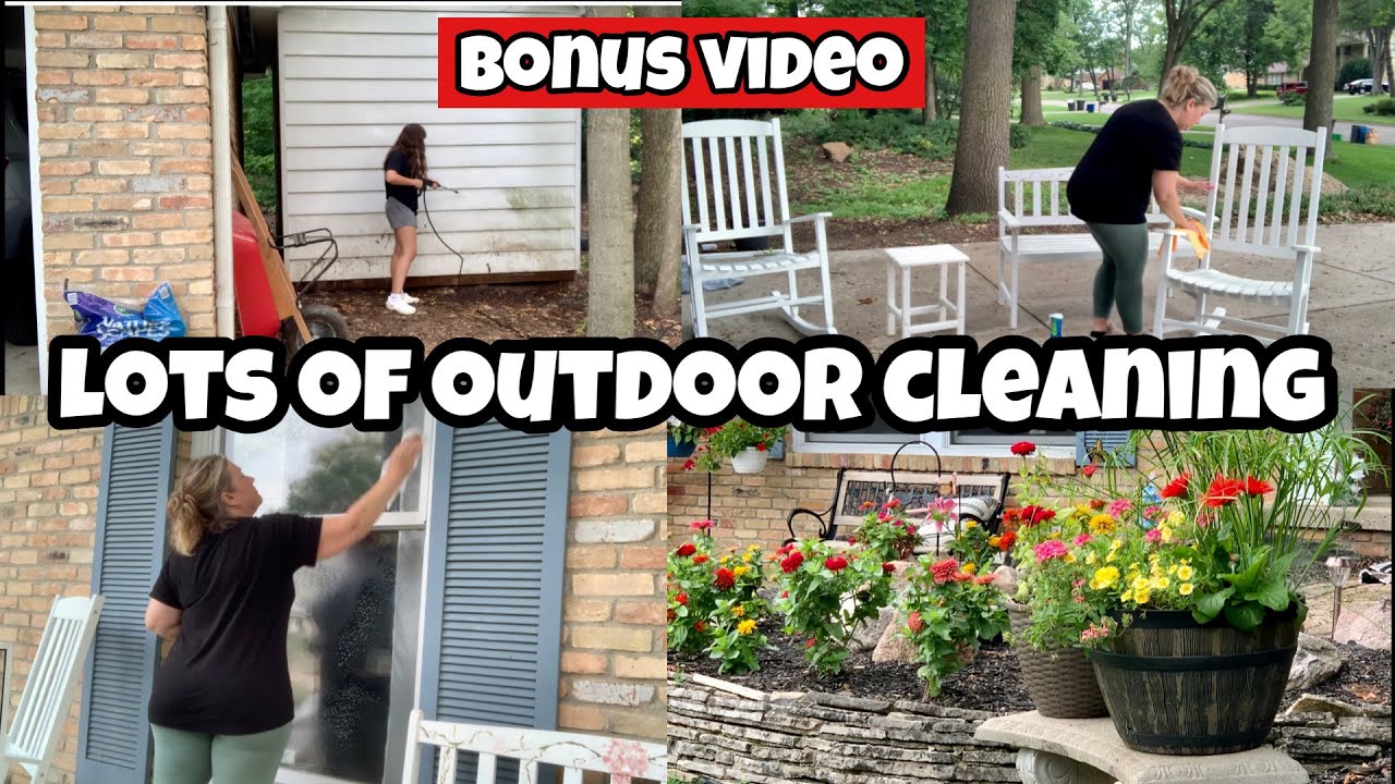 OUTDOOR CLEANING & POWER WASHING/ Bonus video - YouTube