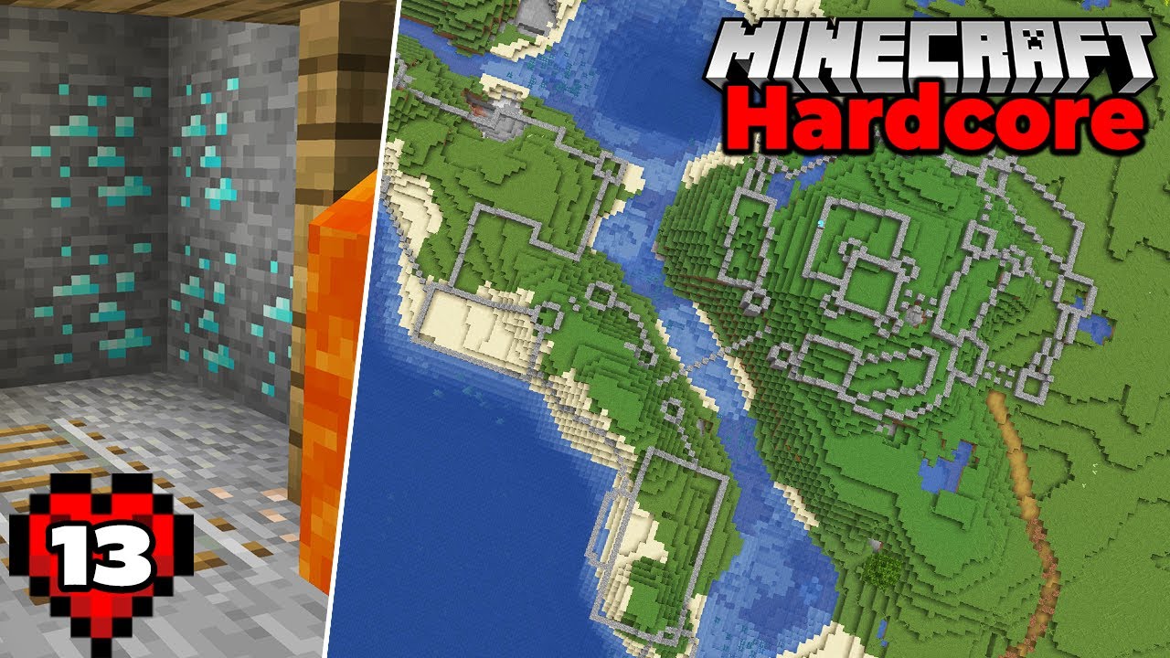 Minecraft Hardcore Let's Play : DIAMOND MINING & Planning a New Castle ...