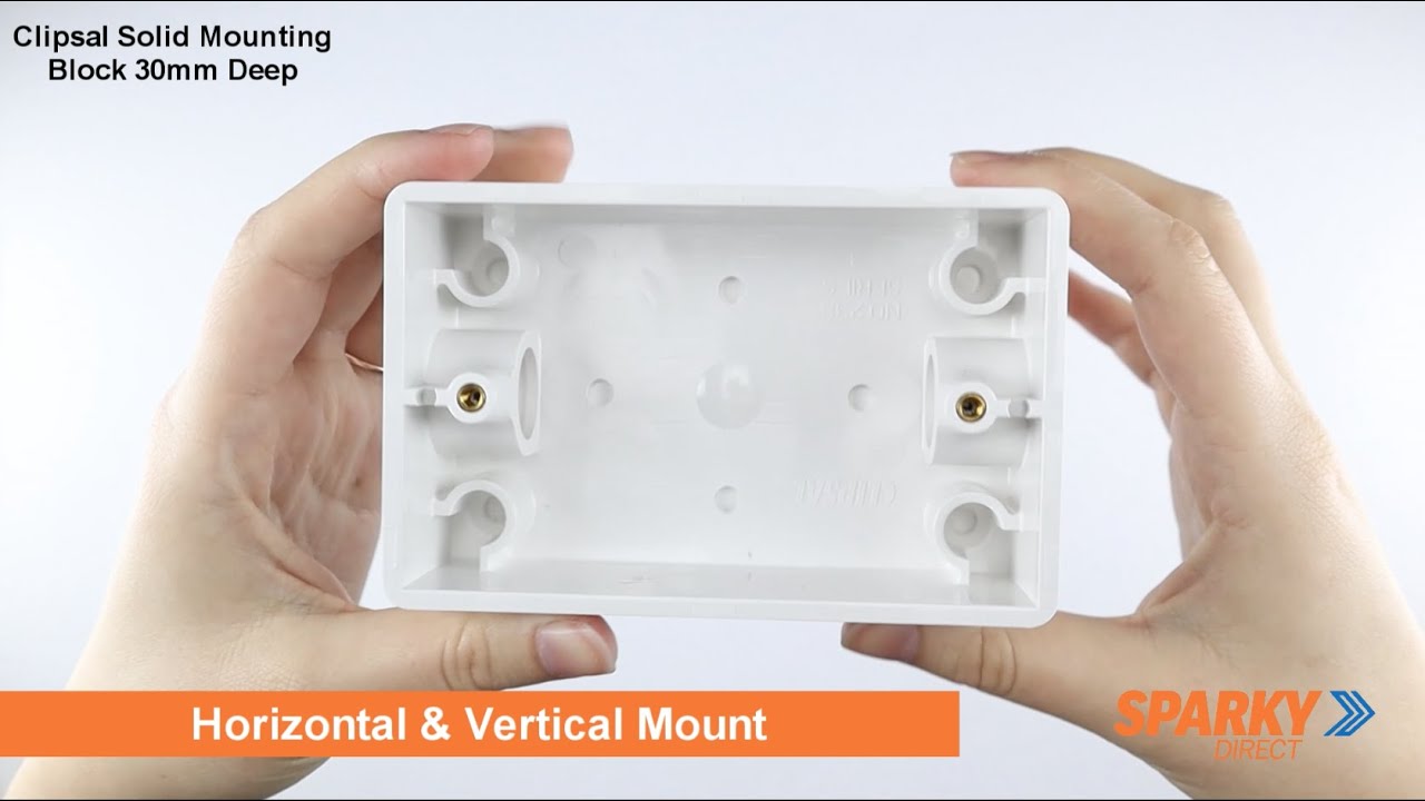 Clipsal 238-WE | Solid Mounting Block 30mm Deep | White - YouTube