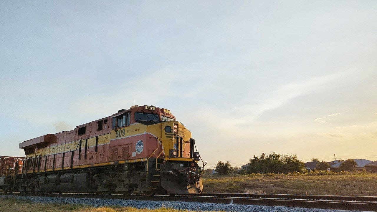 FEC Train #206-9 February 9th 2023 Barnes Blvd Rockledge, FL 5:26pm ...