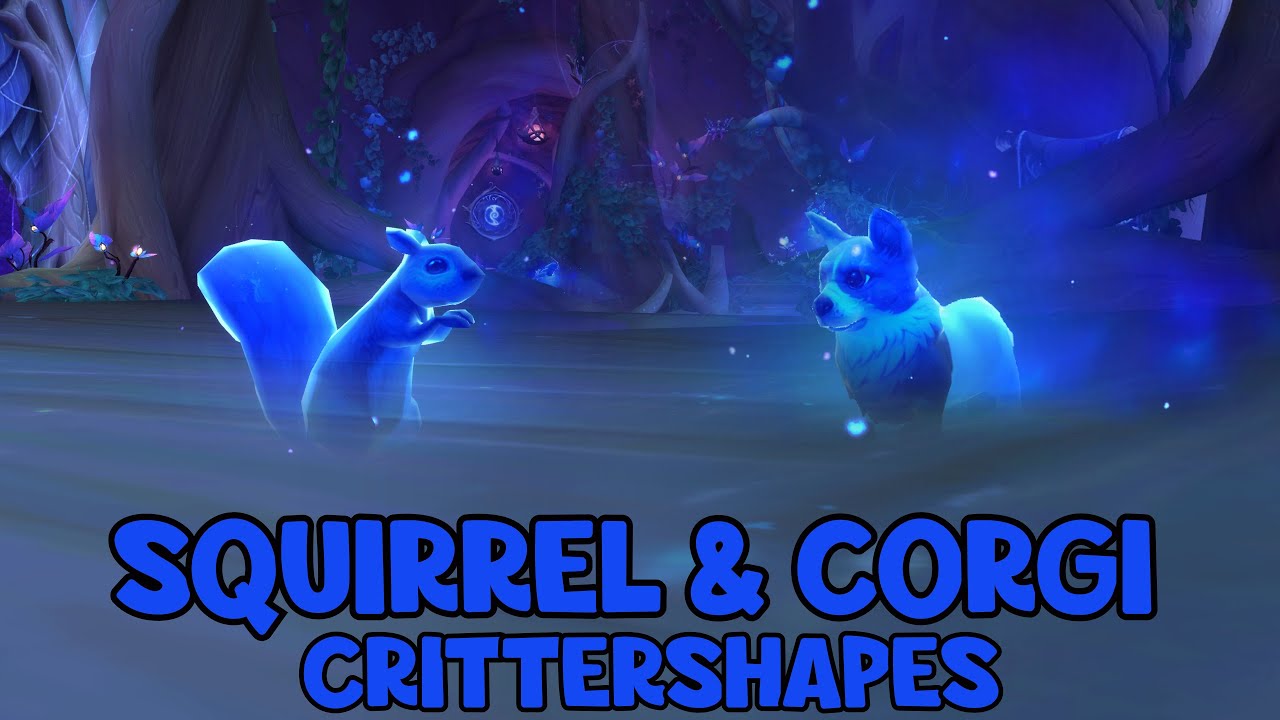 WoW Shadowlands 9.1.5 - New Night Fae Crittershapes | Squirrel & Corgi ...