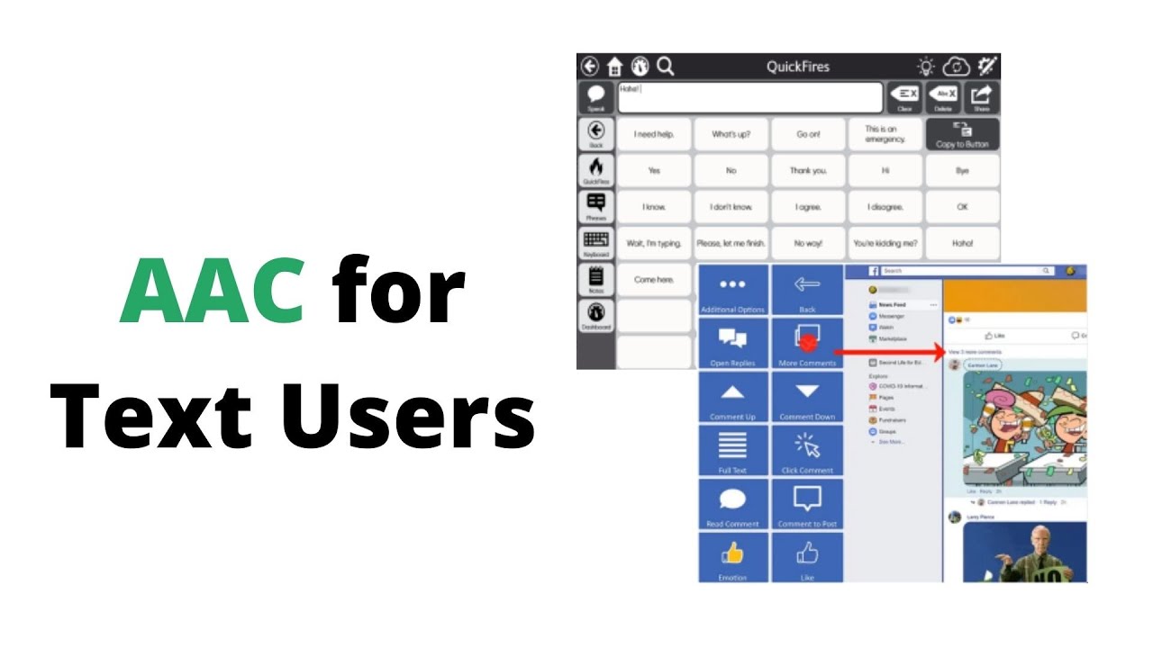 AAC for text users - YouTube
