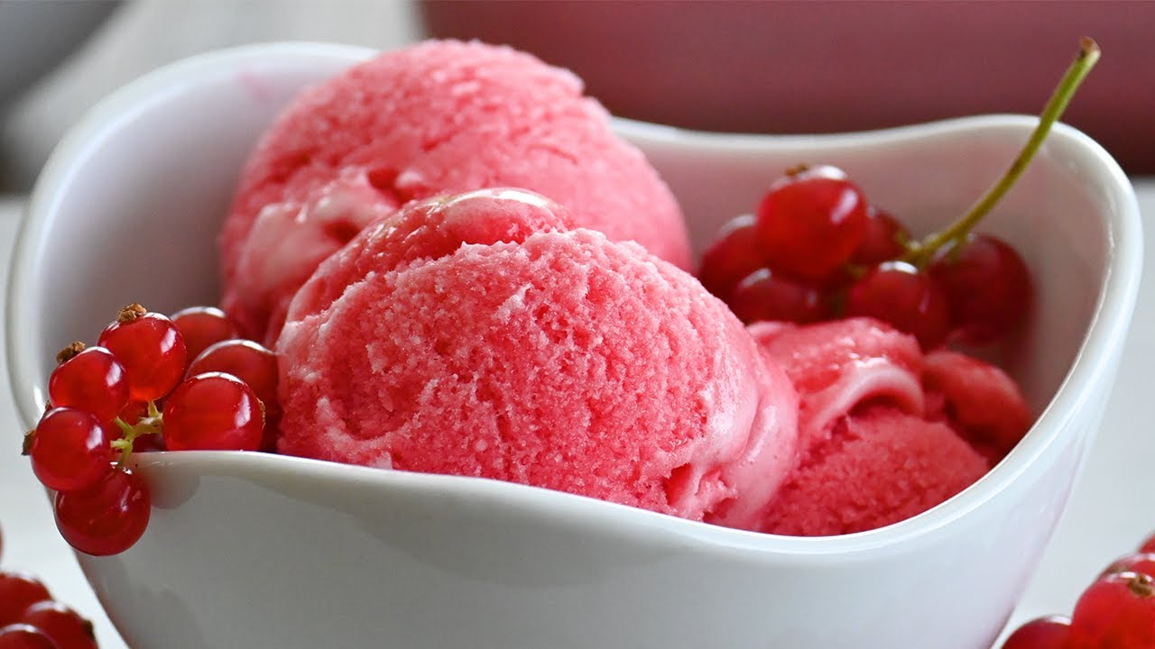 Sorbet aux groseilles, onctueux comme une glace - YouTube