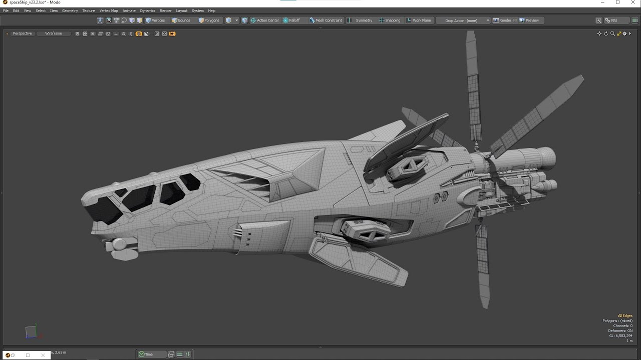 SpaceShip Modeling TimeLapse Part 23 - YouTube