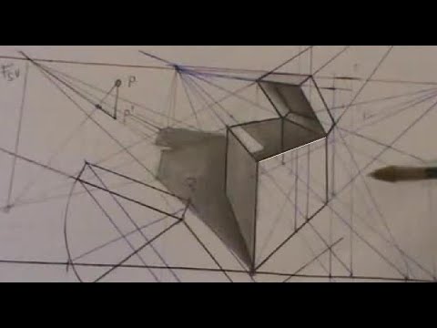 Caja en perspectiva cónica con tapa abierta 60º. - YouTube