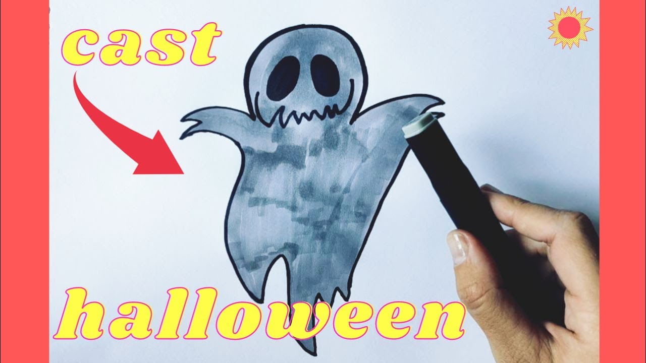 HOW TO DRAW A GHOST - YouTube