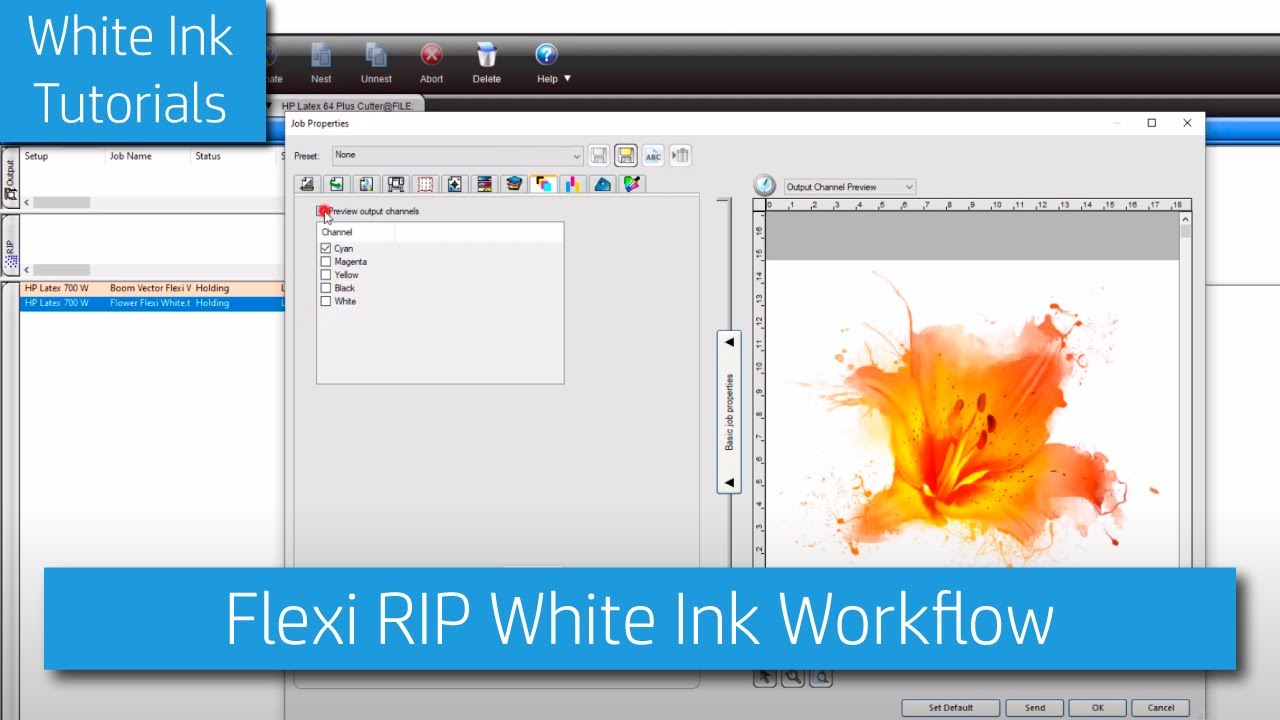 Flexi RIP White Ink Workflow - YouTube