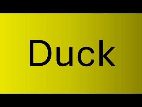 How to pronounce Duck - YouTube