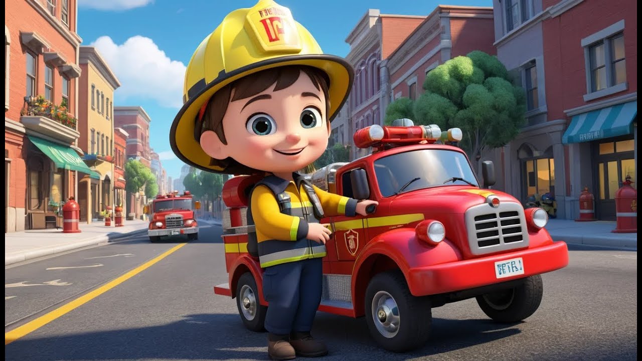 Fire Truck Loud and Bright | Firefighter Song for Kids | Rescue Rhyme ...