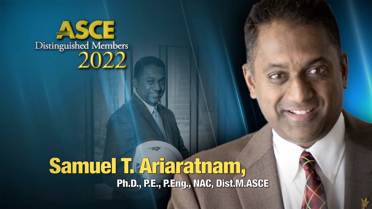 Samuel Ariaratnam becomes Distinguished Member of ASCE - YouTube