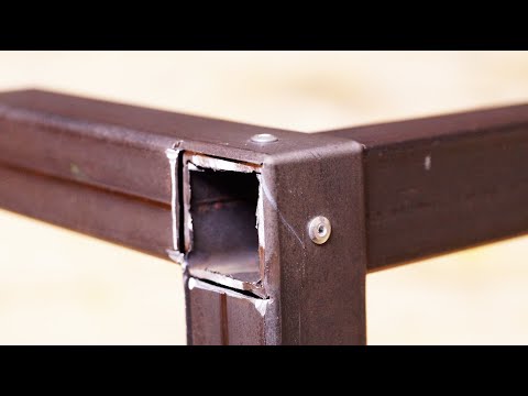 Great idea for a 90 degree right angle without welding! How to make a ...