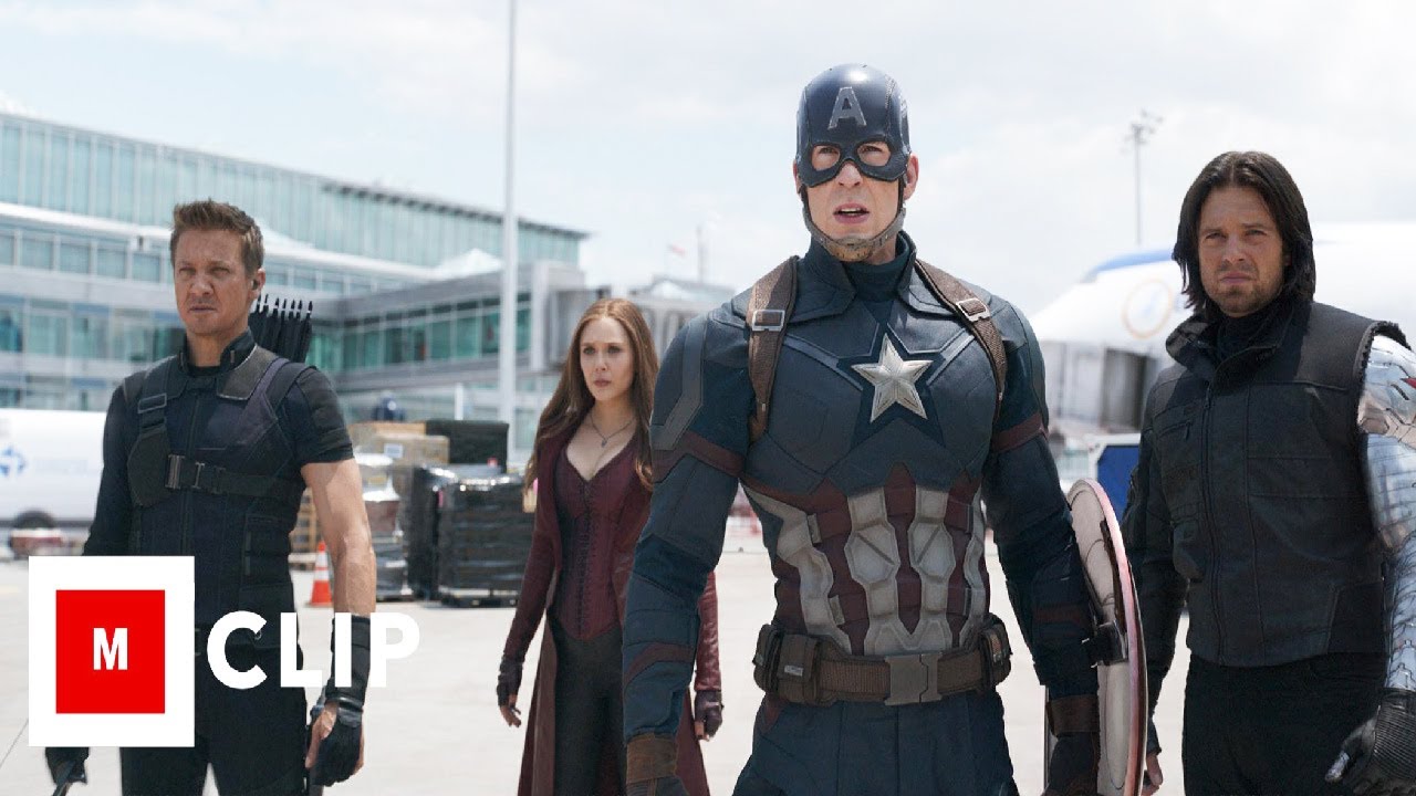 Captain America: Civil War | Airport Battle Clip | Chris Evans, Robert ...