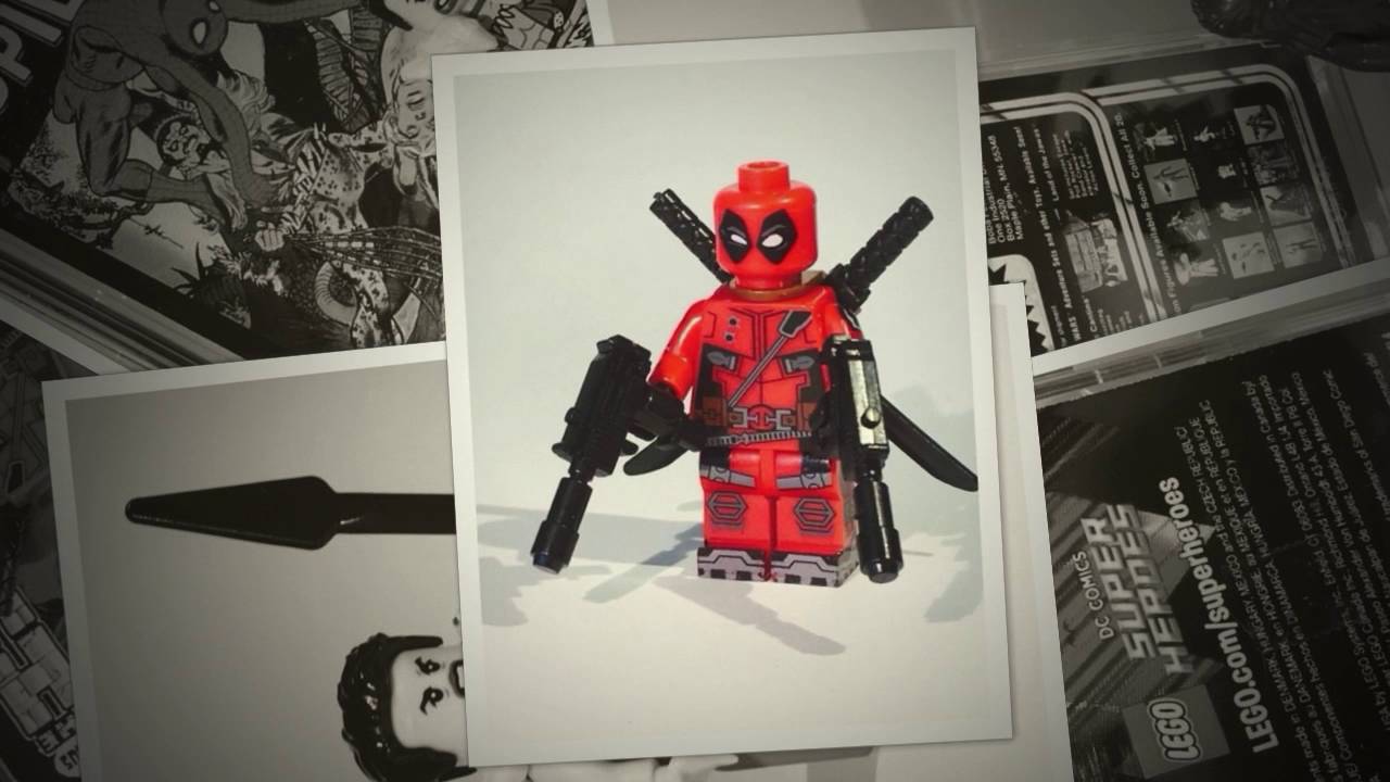 DEADPOOL Build-A-Brick Minifigure Display Cases for Lego land Custom ...