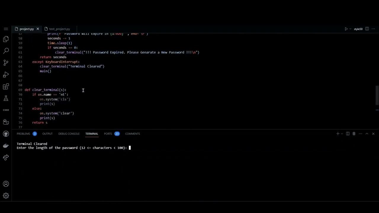 Simple Password Generator with a Timer for Expiration in Python - YouTube
