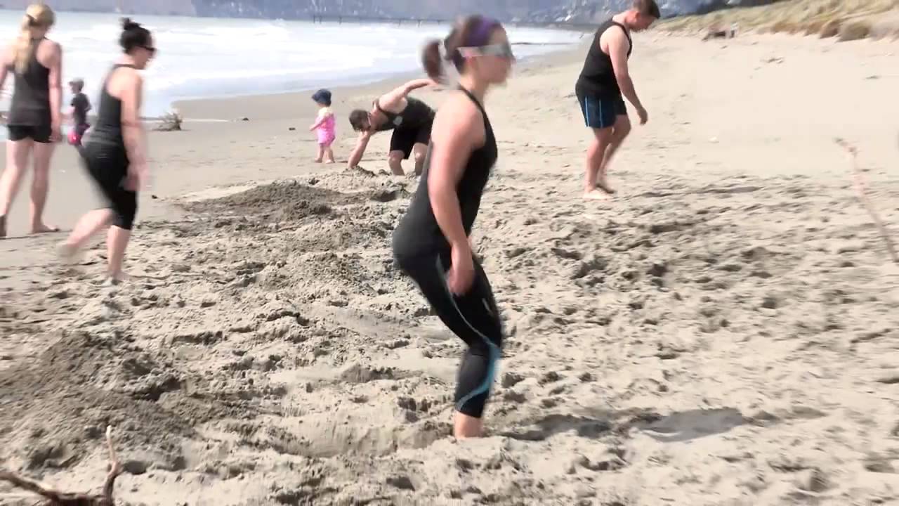 Crossfit Christchurch Beach WOD 15th November 2014 - YouTube