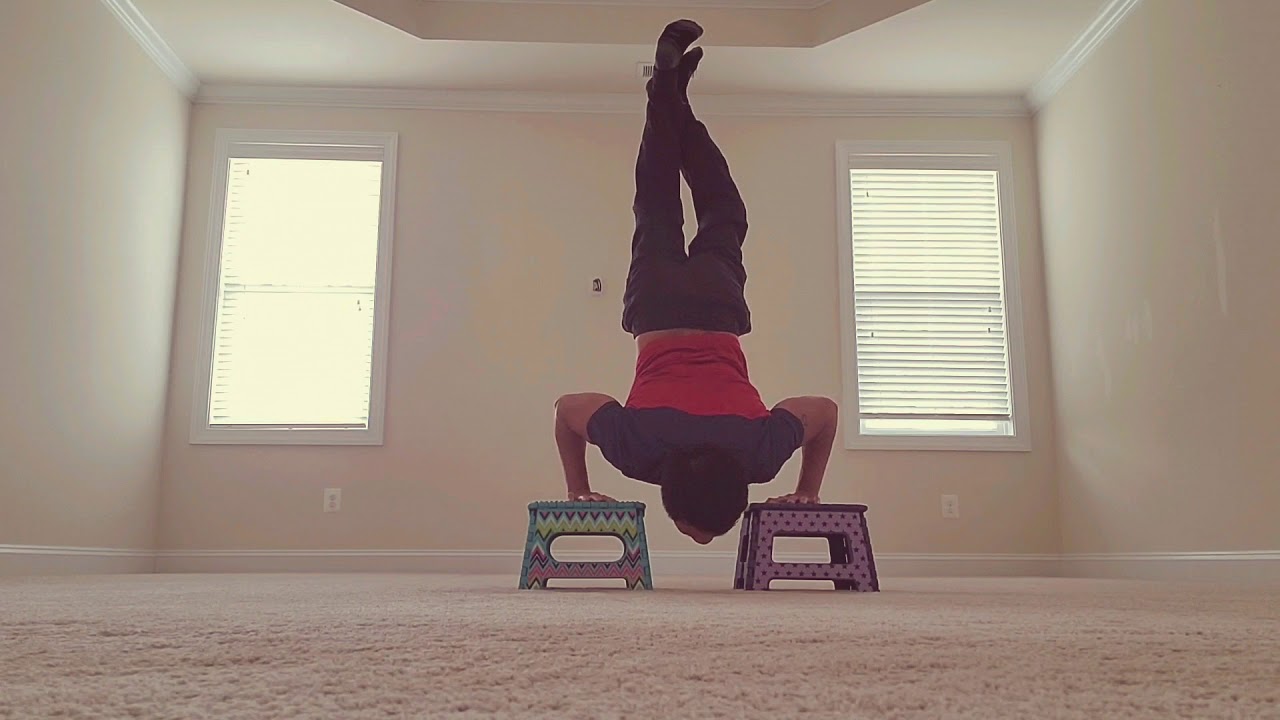Handstand on chairs - YouTube