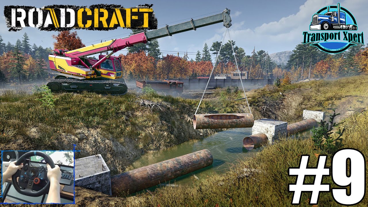 RoadCraft #9 - Today We Will Replace 2 Damaged Metal Pipes l Logitech G29 Gameplay - YouTube