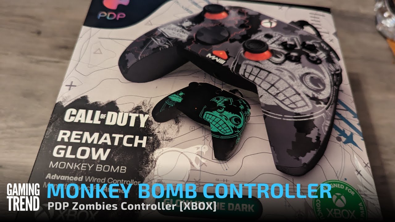 Monkey Bomb-themed Zombies Xbox Controller from PDP unboxing - Call of ...