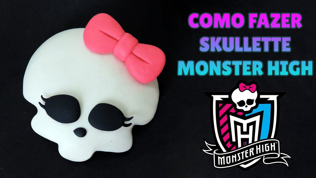 Faça CAVEIRA de MONSTER HIGH SKULLETTE -Tutorial Fácil Biscuit, clay ...