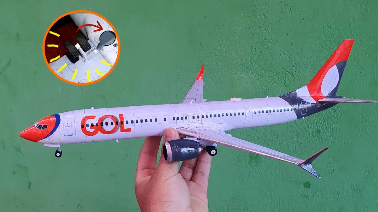 Boeing 737 Max 9 Gol linhas aéreas papercraft - YouTube