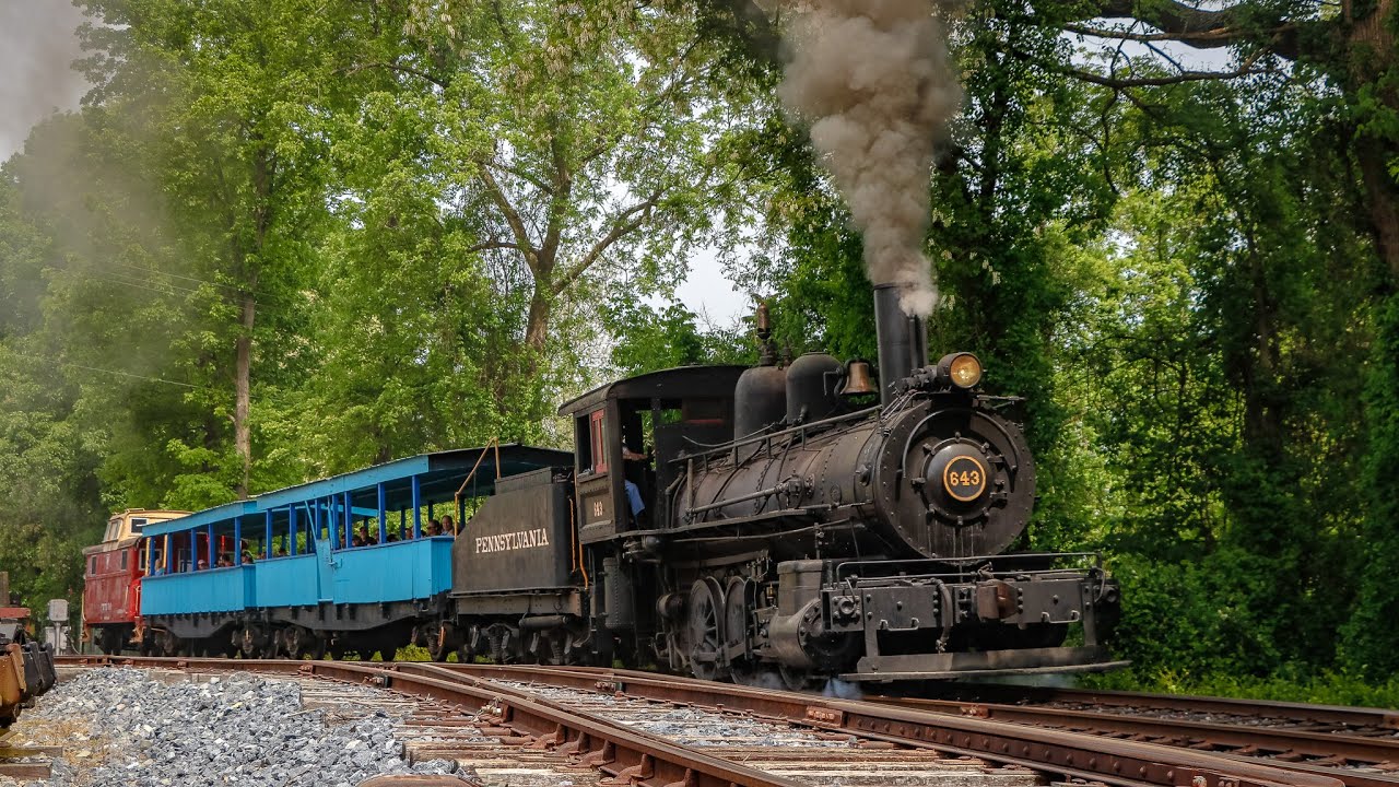 Williams Grove: An Early Summer's Day with PRR 643 - YouTube