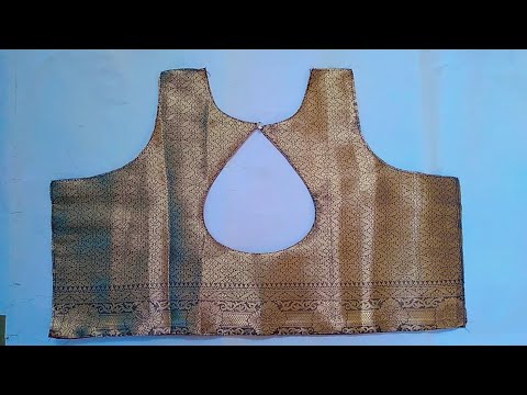How to make water 💧 drop back neck design cutting and stitching - YouTube