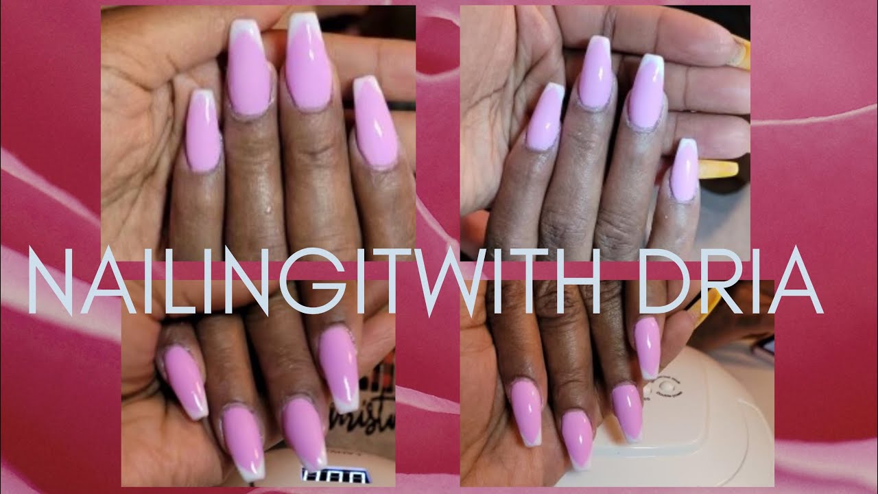 New Nail Video! Fill in\\\Pretty Pink Nails/White French tip😘 - YouTube