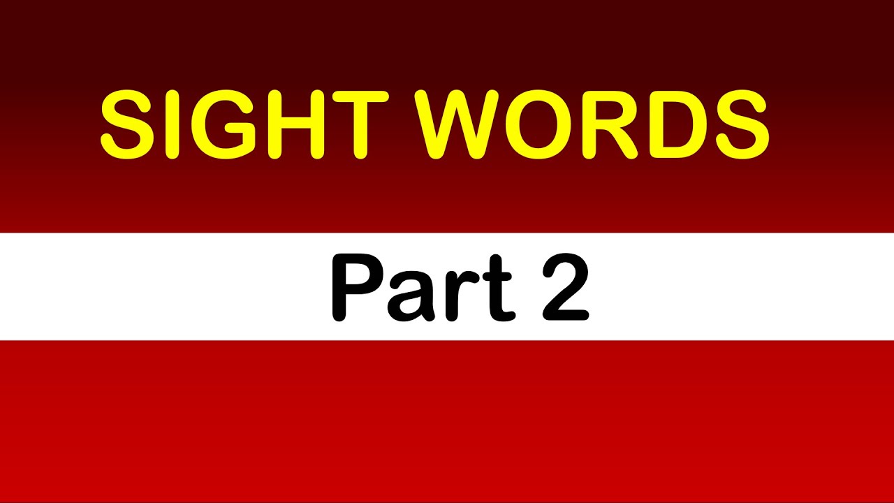 SIGHT WORDS | learn sight words | educational video for kids ...