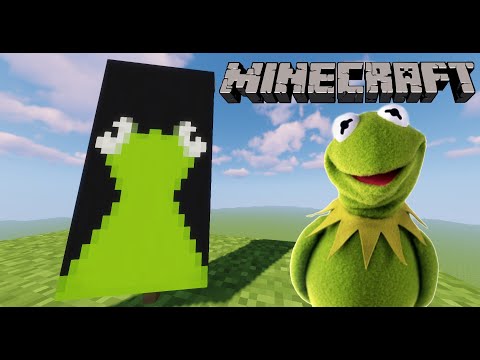 Minecraft KERMIT THE FROG Banner Design Tutorial!