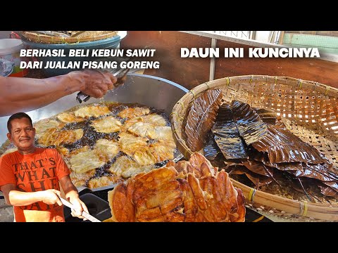 CUMA PAKAI DAUN MANCANG TAPI PISANG GORENG INI HABIS 3000 PCS SEHARI, GORENGNYA DENGAN TANGAN KOSONG