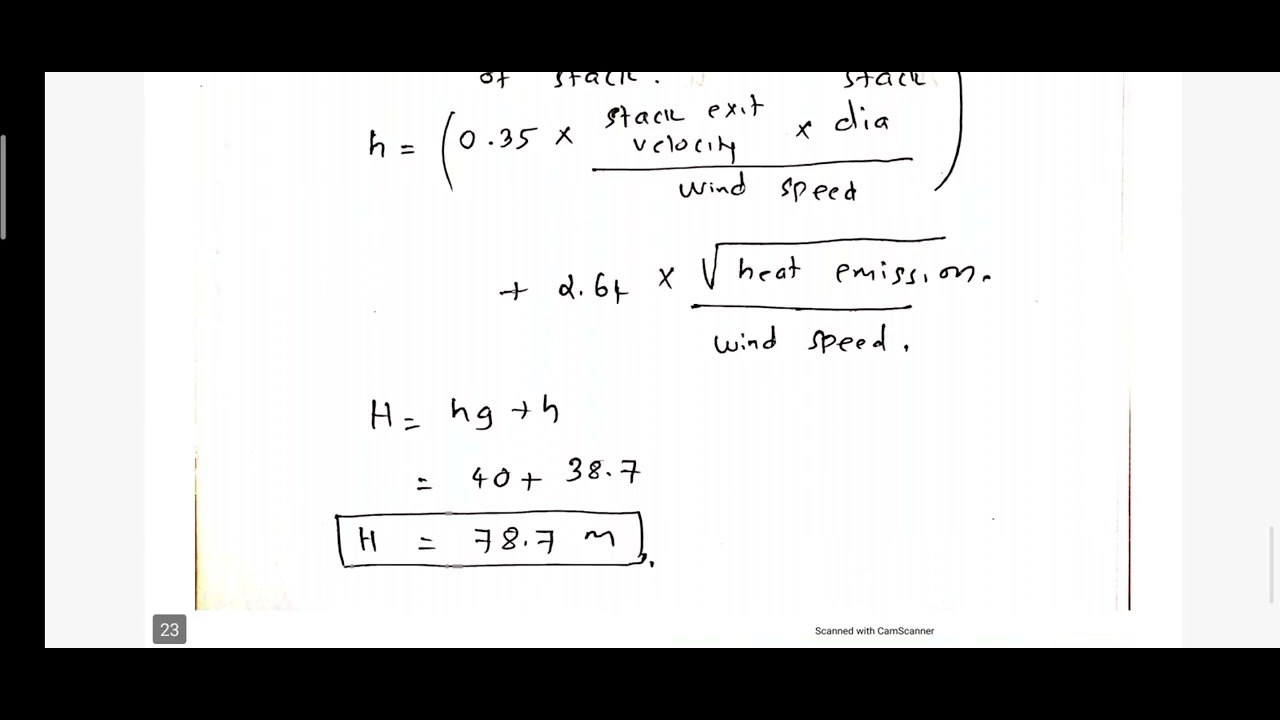 Unit 2- Determination of Effective Stack Height and Plume Rise - YouTube