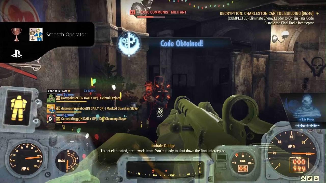 Fallout 76 Smooth operater Trophy - YouTube