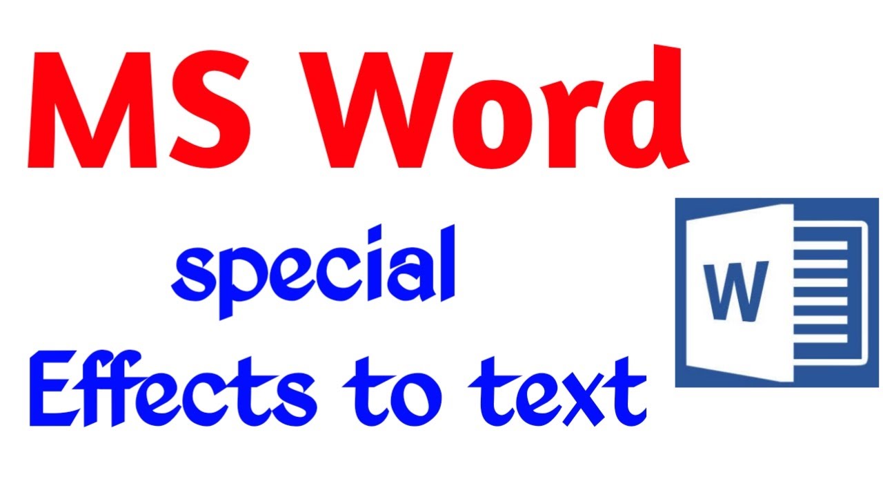 special effects to text in ms word || how to apply text effect in ms ...