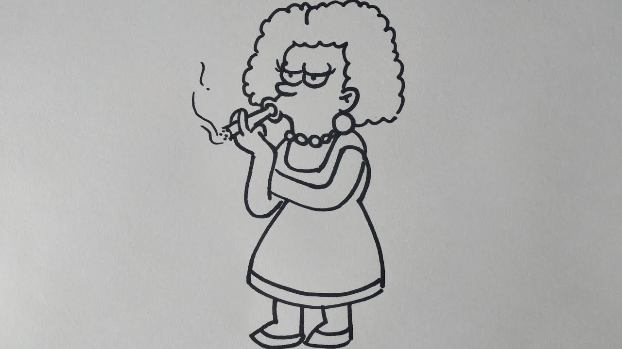 How to draw Marge Simpson - YouTube