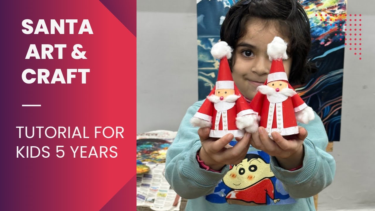 Christmas Santa Craft Easy for Preschoolers Nursery Kids | Simple Santa ...