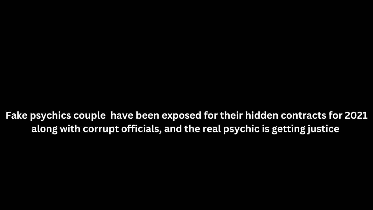 Fake psychic couple exposed for 2021 hidden contract wid cruppted ...