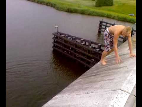 Brug springen 15 meter - YouTube