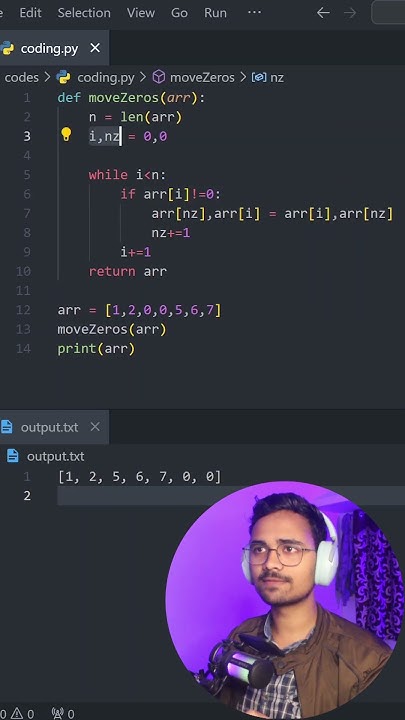 Day- 24/120- Move Zeros to End | Cracking/Solving Striver's AtoZ Sheet using Python | Saurabh ...