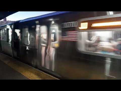 MTA NYC Subway: BMT Jamaica Line: Jamaica Center Bound Bombardier R179 (J) Train @ Flushing Av ...
