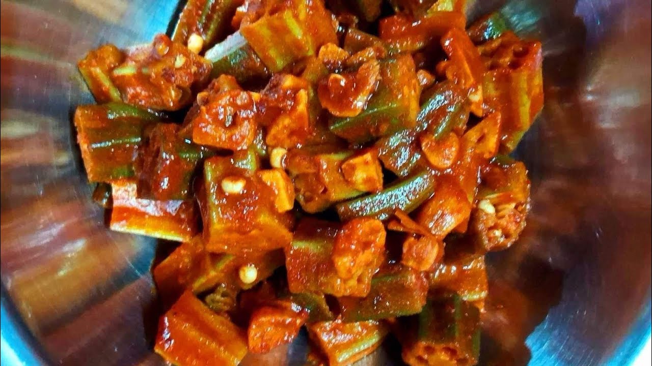 Spicy Sour Okra Garlic Fry ( New Recipe)Tikha Katta Bhendi Lasun Fry ...