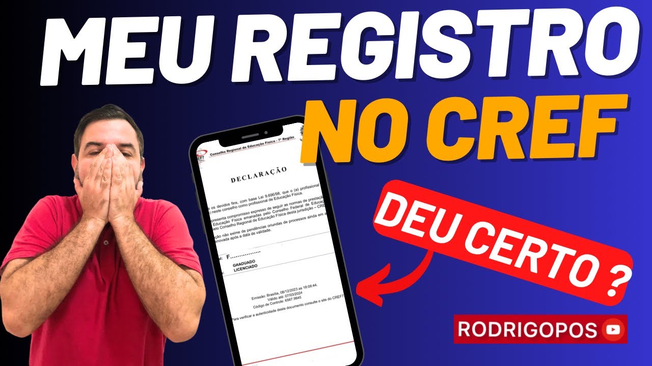 Meu registro no CREF deu certo ? - YouTube