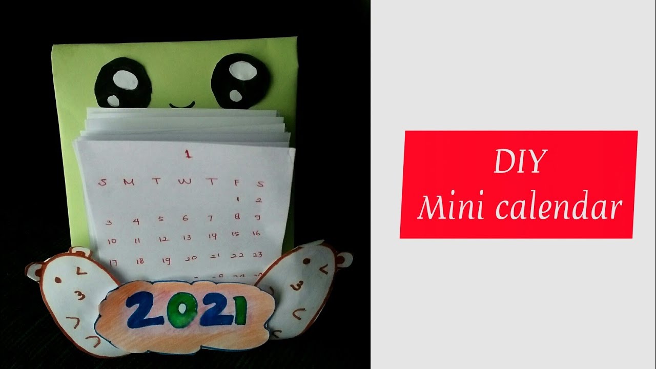 How to Make a Mini Calendar | Cara Membuat Kalender Mini Untuk Hiasan ...