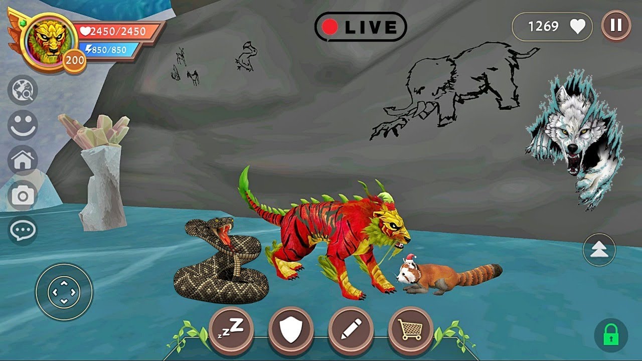 🔴 LIVE | WildCraft: Tiger Mystic Panda Pet Quest Snake | The Wolf 🎁 ...