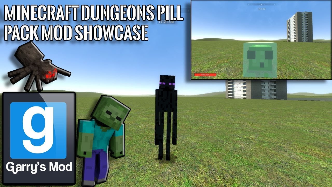 (Gmod) Minecraft Dungeons Pill Pack Mod Showcase - YouTube