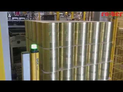 RO-BER Palettieren von Blechdosen