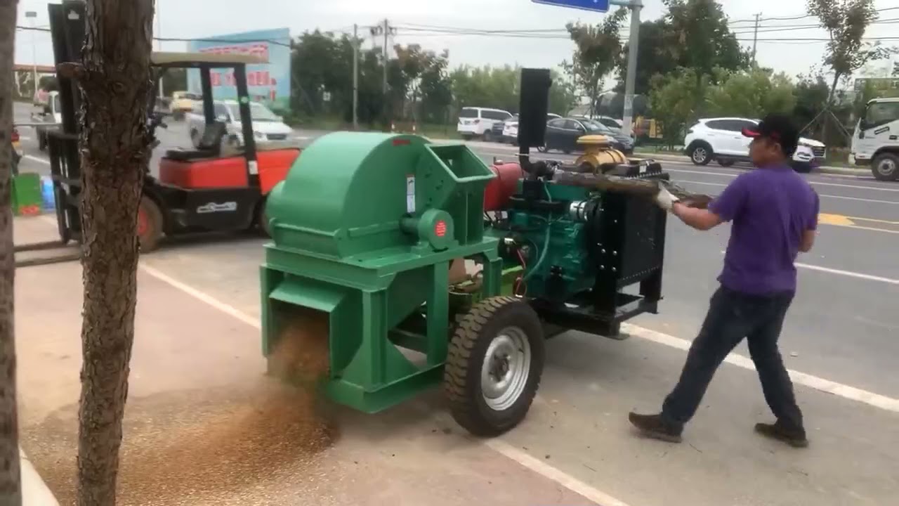 Diesel garden wood crusher machine forestry machine wood chipper 15 hp ...