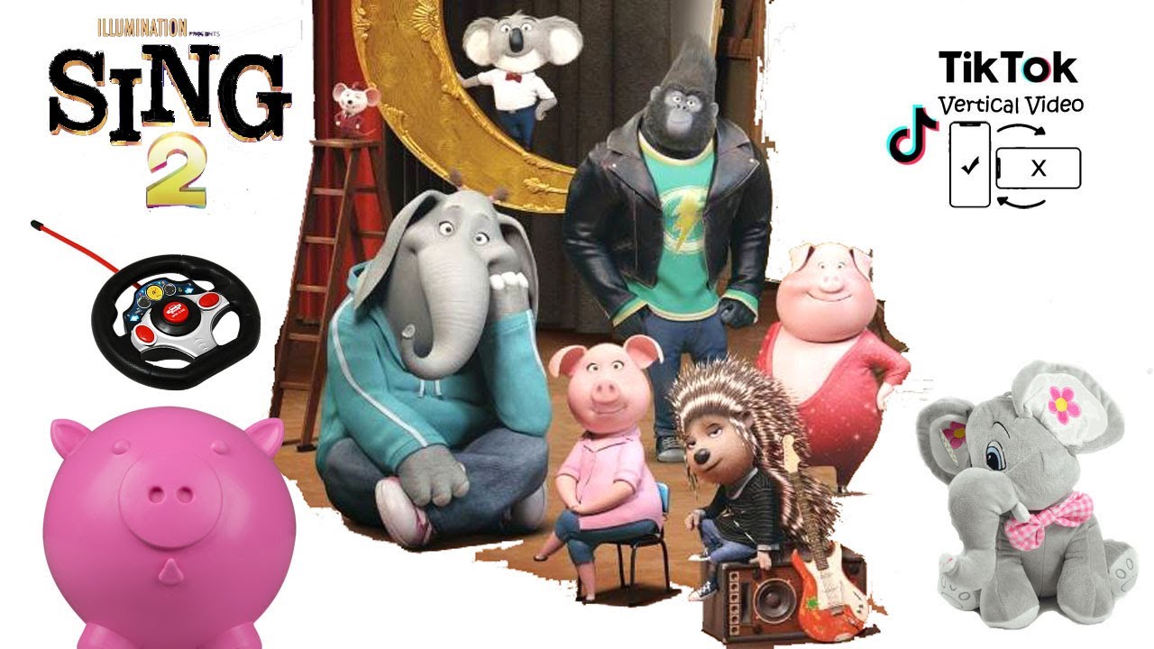 🐘 🐷 Sing 2 (2021) 🐸🦍 Animal Toys (Pig Gorilla Koala Porcupine Elephant ...