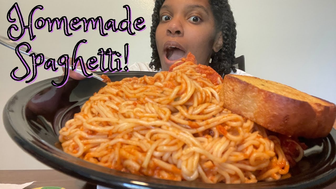 Spicy Spaghetti Mukbang *Slurping* *Chewing* Sounds| Eating Show - YouTube