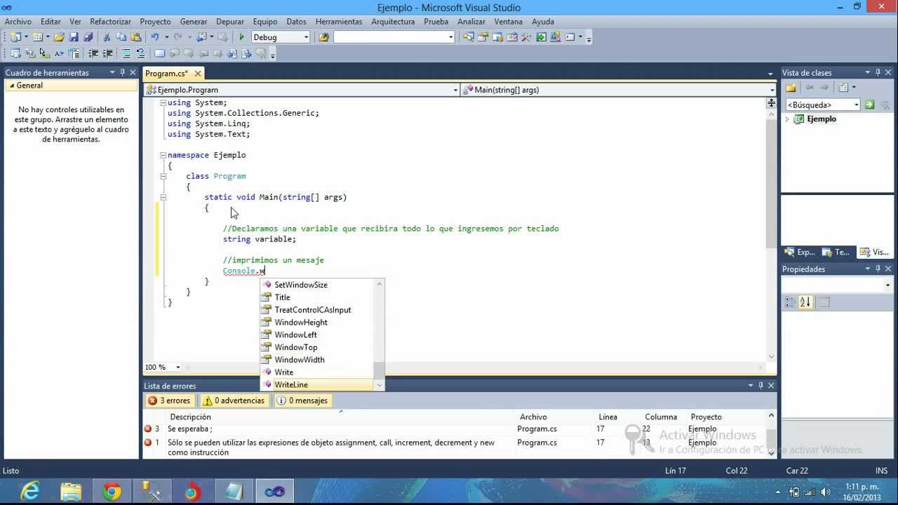 Recibir e imprimir datos por consola C# - YouTube
